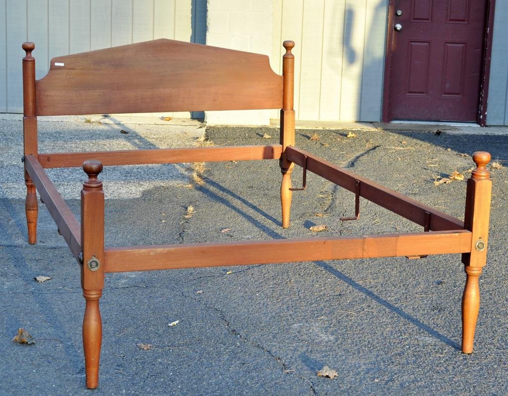 Red Painted Turned Post Hired Man's Bed