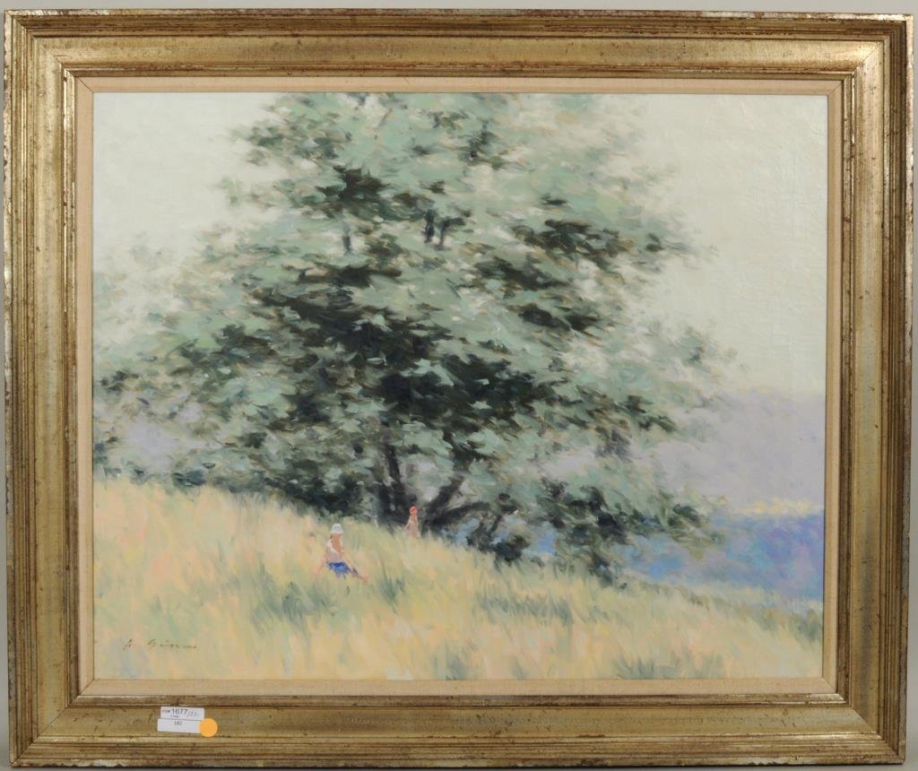 Andre Gisson "figures In A Landscape" O/c