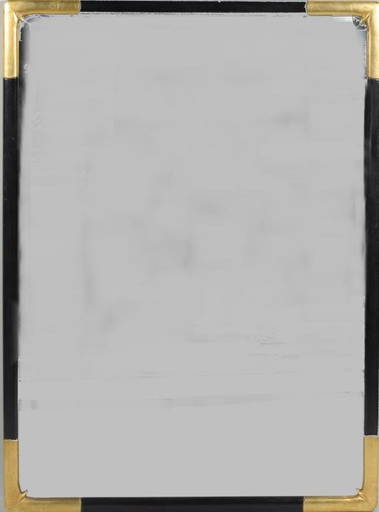 Parcel Gilt Ebonized Beveled Wall Mirror