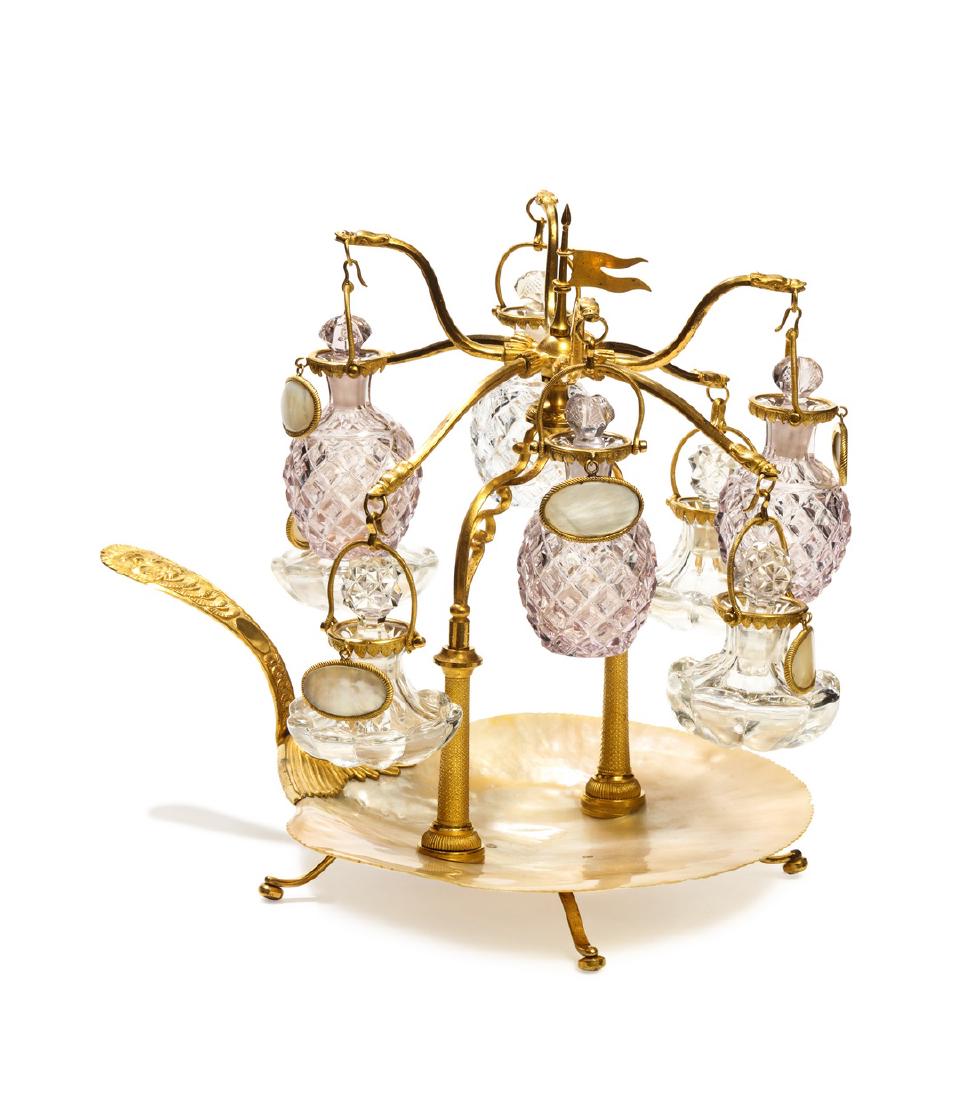 1820s Charles X Baccarat perfume carousel