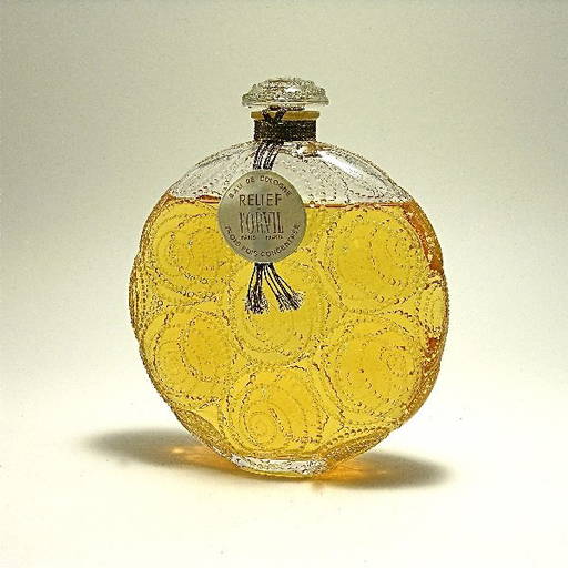 R. Lalique 1924 Forvil Relief Perfume Bottle