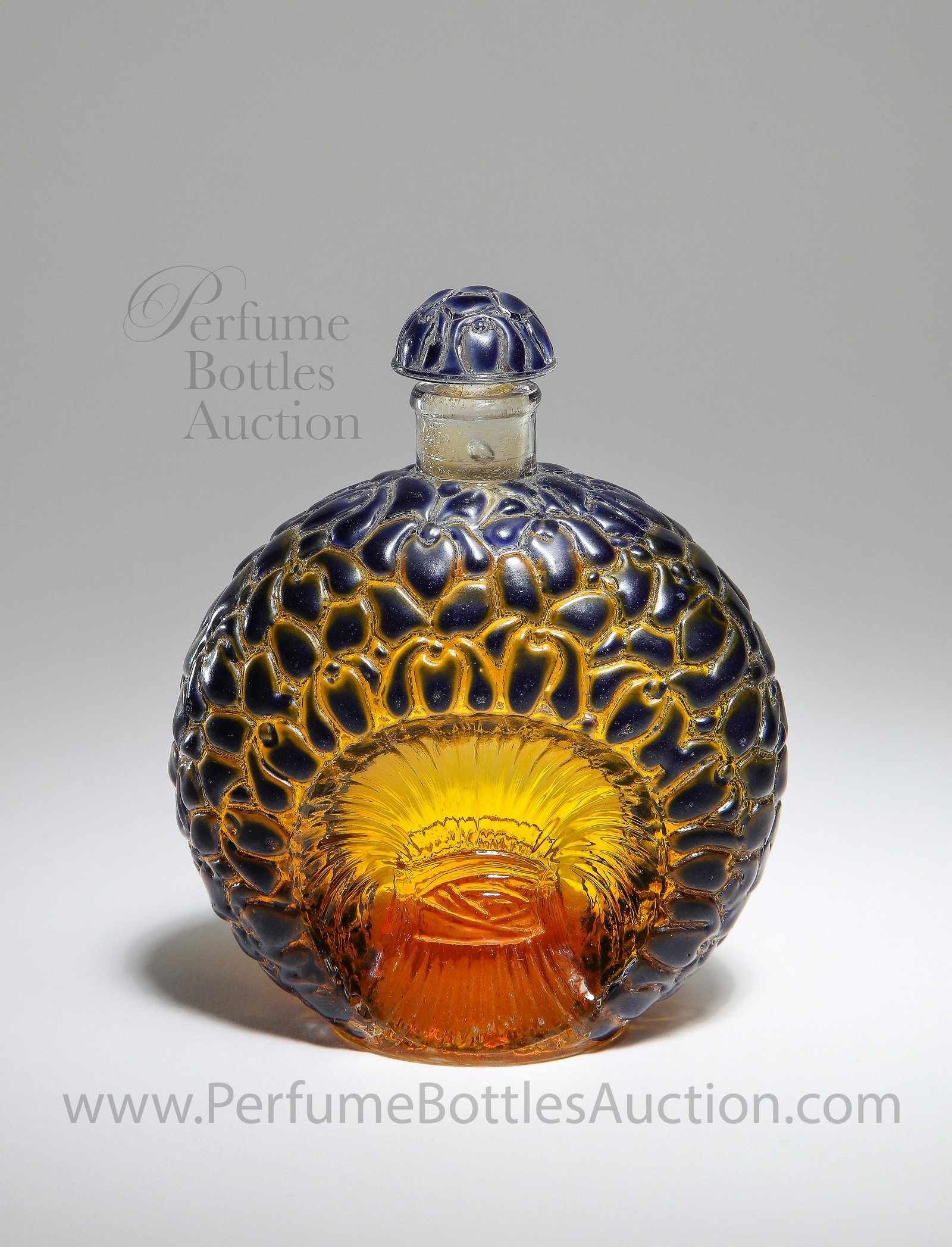 1925 R. Lalique Gabilla Violette Perfume Bottle
