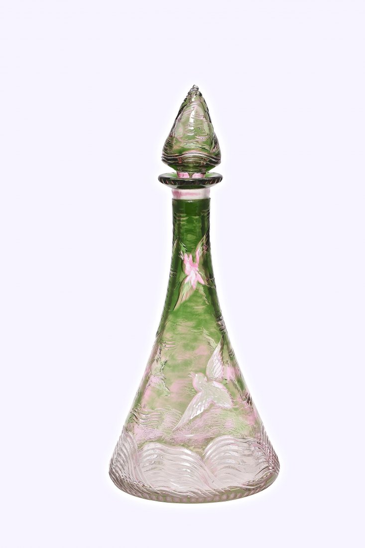 c1900 Stevens and Williams cased glass perfume bottle.