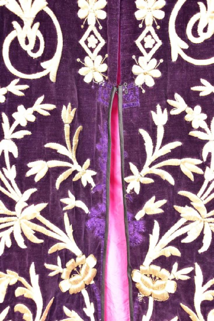 MIDDLE EASTERN METALLIC EMBROIDERED ROBE, EARLY 20th C.