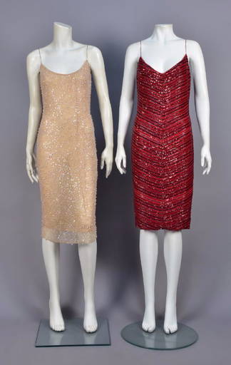 Halston And Randolph Duke Beaded Cocktail Dresses