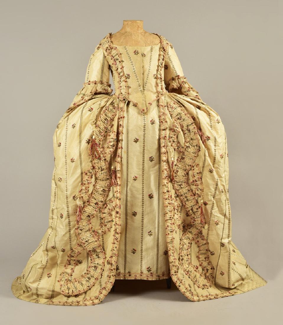 SILK ROBE a la FRANCAISE, c. 1770