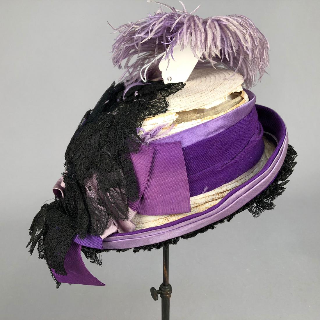 PURPLE TOQUE MODELED by VIVIAN LEIGH, 1870s