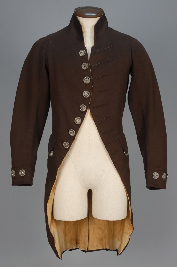 ENGLISH WOOL LIVERY COAT, 1790 - 1800.