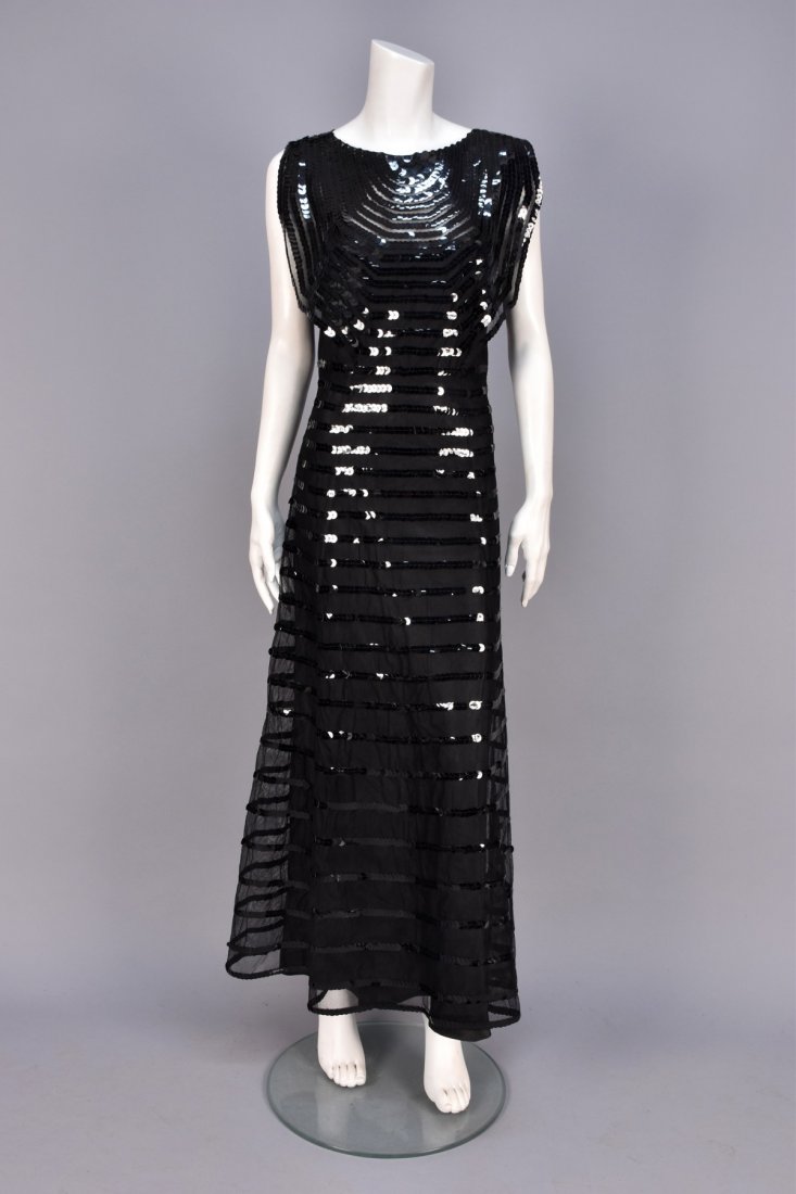 SEQUINED EVENING DRESS, 1933 - 1935.