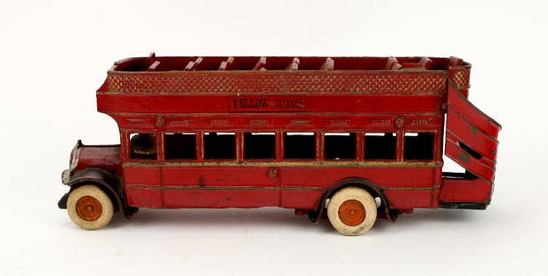 Cast Iron Ab Skoglund Yellow Toy Bus