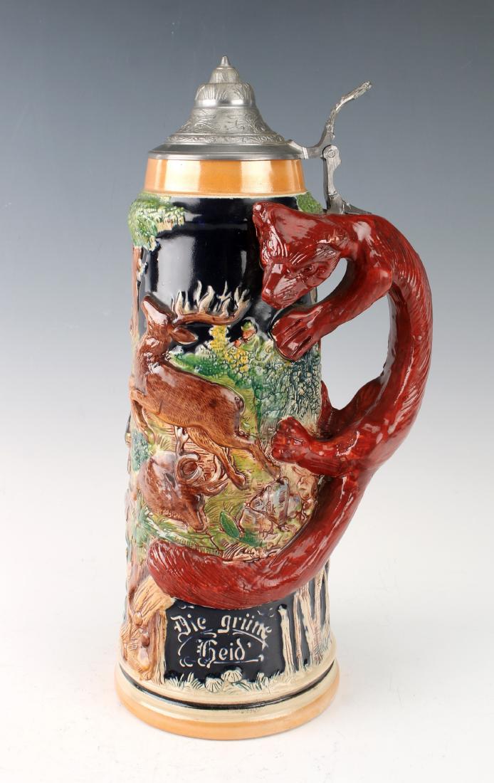 HUNTER'S JOY FOX HANDLED GERMAN BEER STEIN