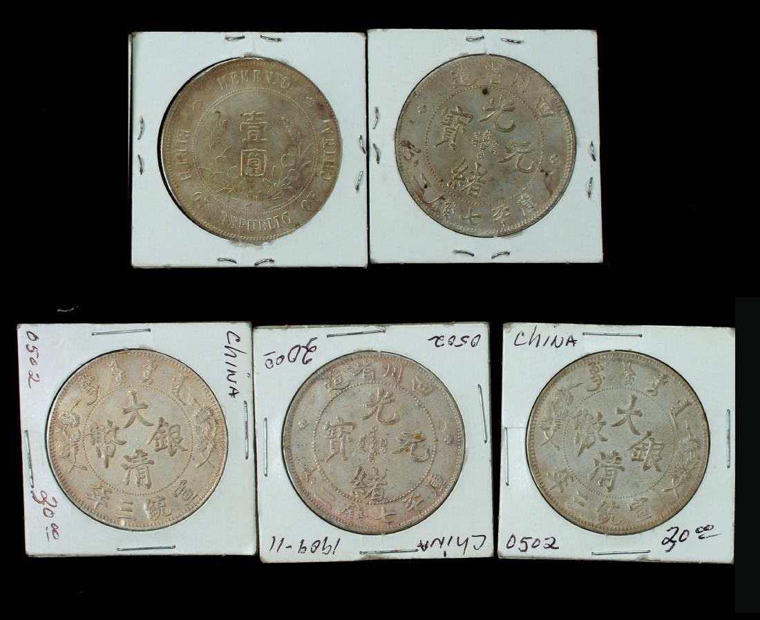 FIVE CHINESE COINS