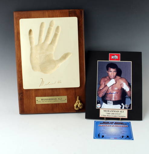 Mohammad Ali Hand Print & Signed Photo