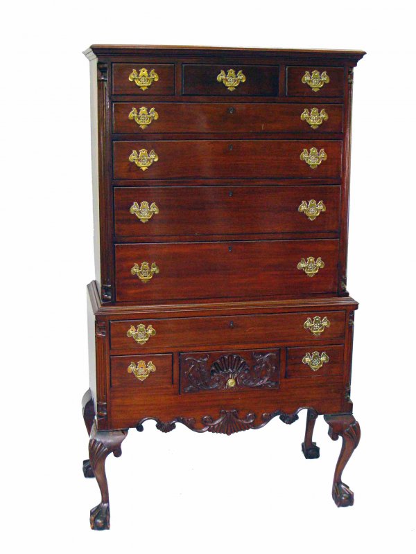 89: Antique Chippendale style highboy