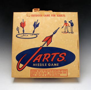 Vintage Jarts Missile Lawn Darts Game In Box
