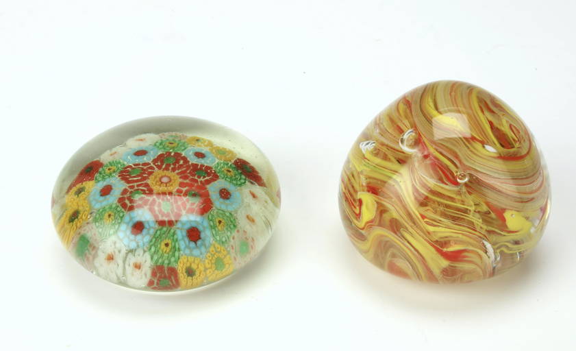 Two Art Glass Paperweights