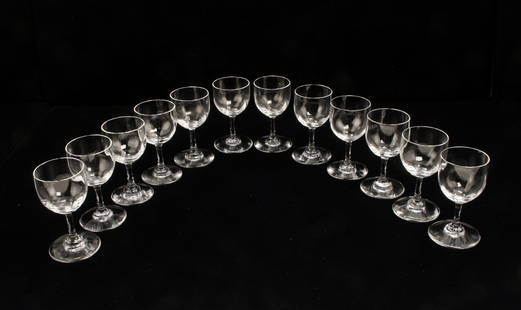 12 Baccarat Crystal Massena Cordial Glasses