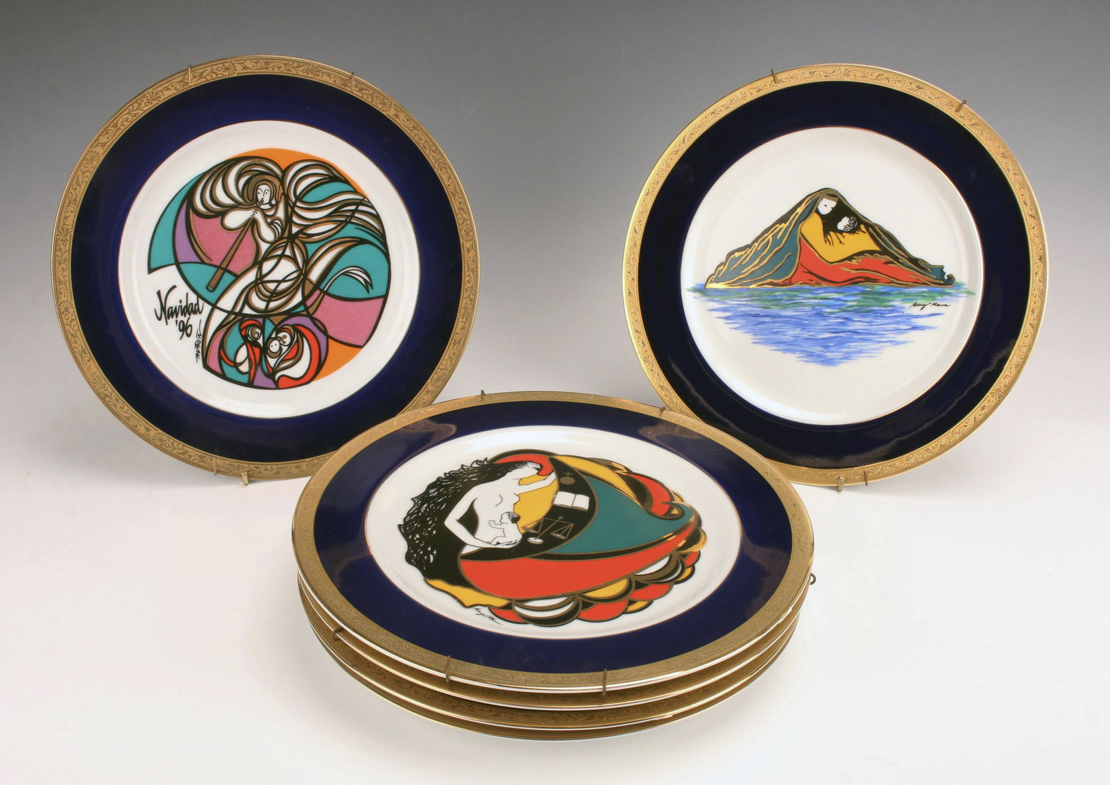 6 Signed Numbered Plates By Puerto Rican Artists