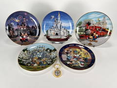 5 Commemorative Disney Plates