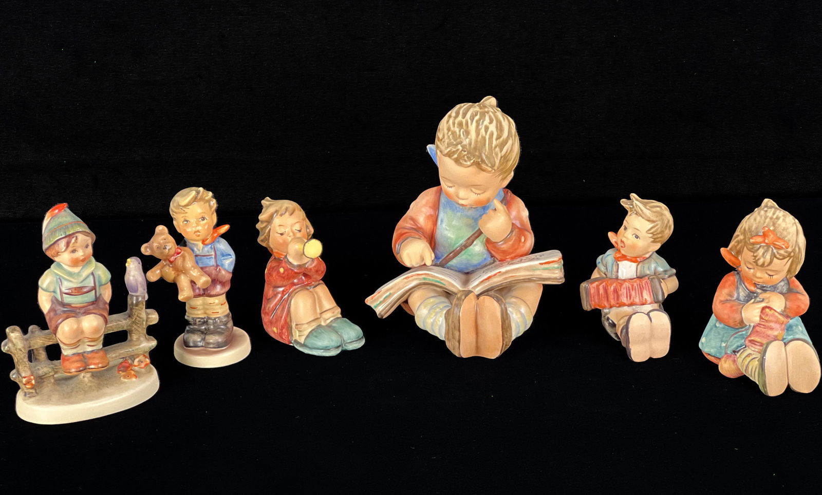 Six Goebel Hummels Figurines Various Markings