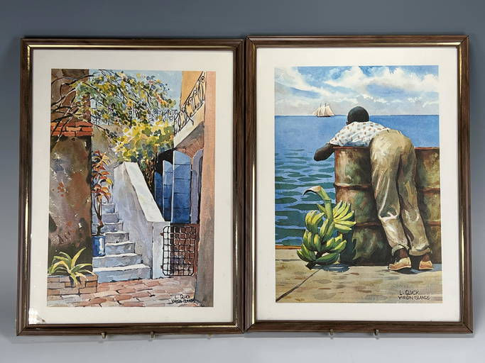 L. GLUCK VIRGIN ISLANDS WATERCOLOR PAINTINGS - Mar 19, 2022 | Converse ...