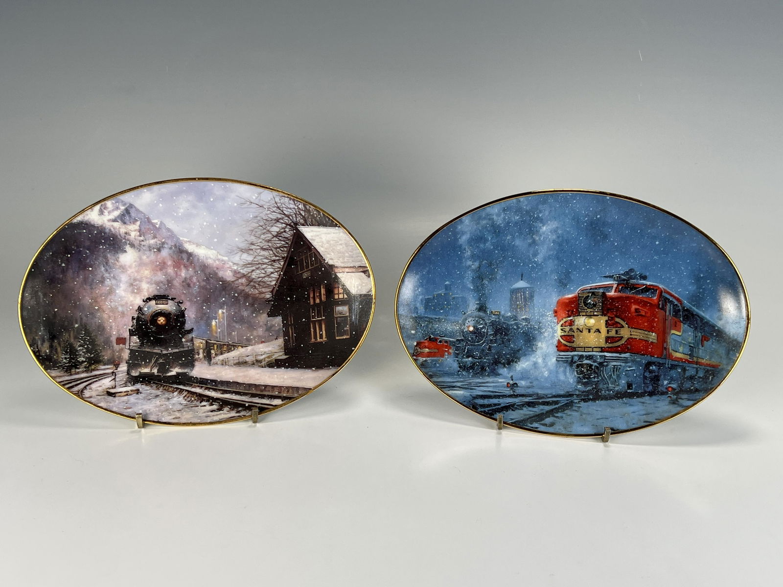 The Hamilton Collection Commemorative Train Plates