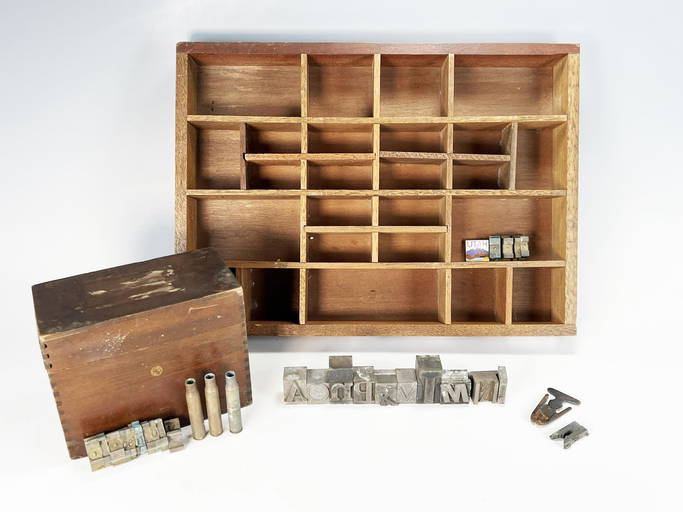 Vintage Print Blocks & Type Drawer