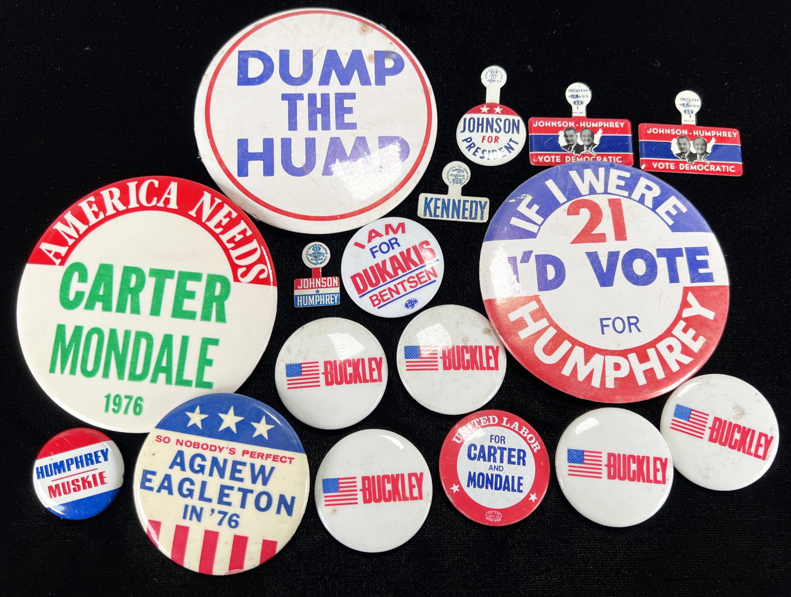 Vintage Humphrey Campaign Buttons