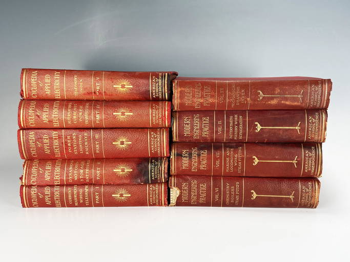 Antique Cyclodedia Of Applied Electricity Book Set