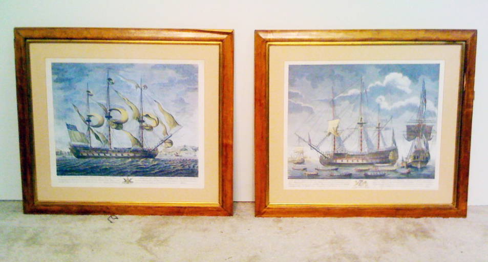 Pair Of Naval Ships Prints