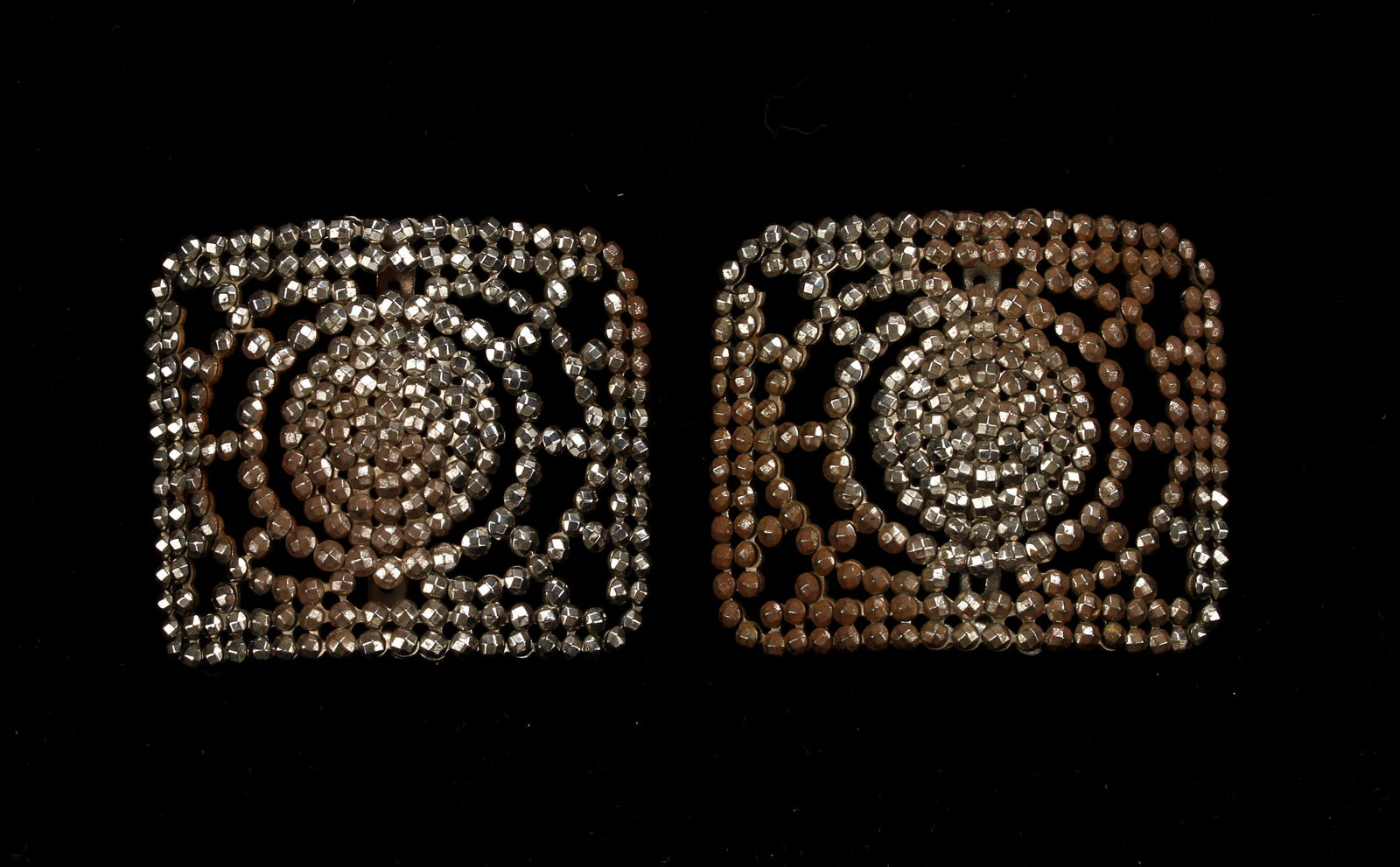 Pair Antique French Cut Steel Shoe Buckles