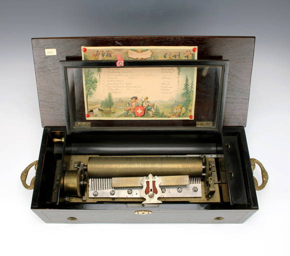 Antique 10 Tune Swiss Cylinder Music Box