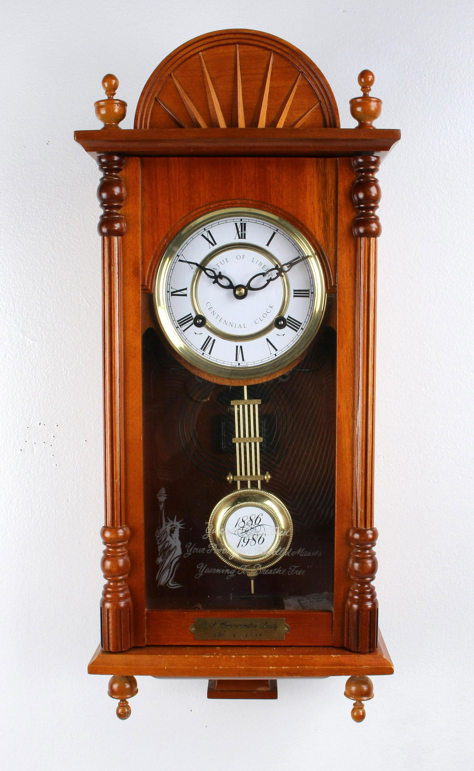 Us Commemorative Society Statue Of Liberty Centennial Clock