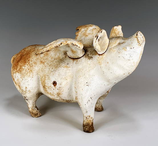 Cast Iron Flying Pig Bank