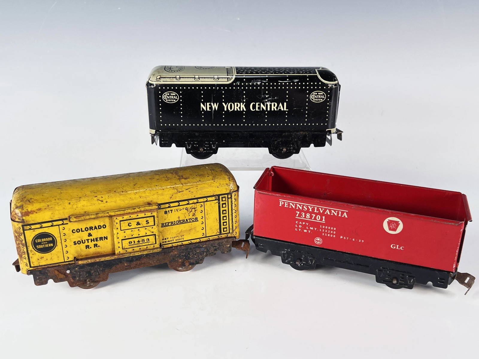3 Vintage Metal Trains Auction