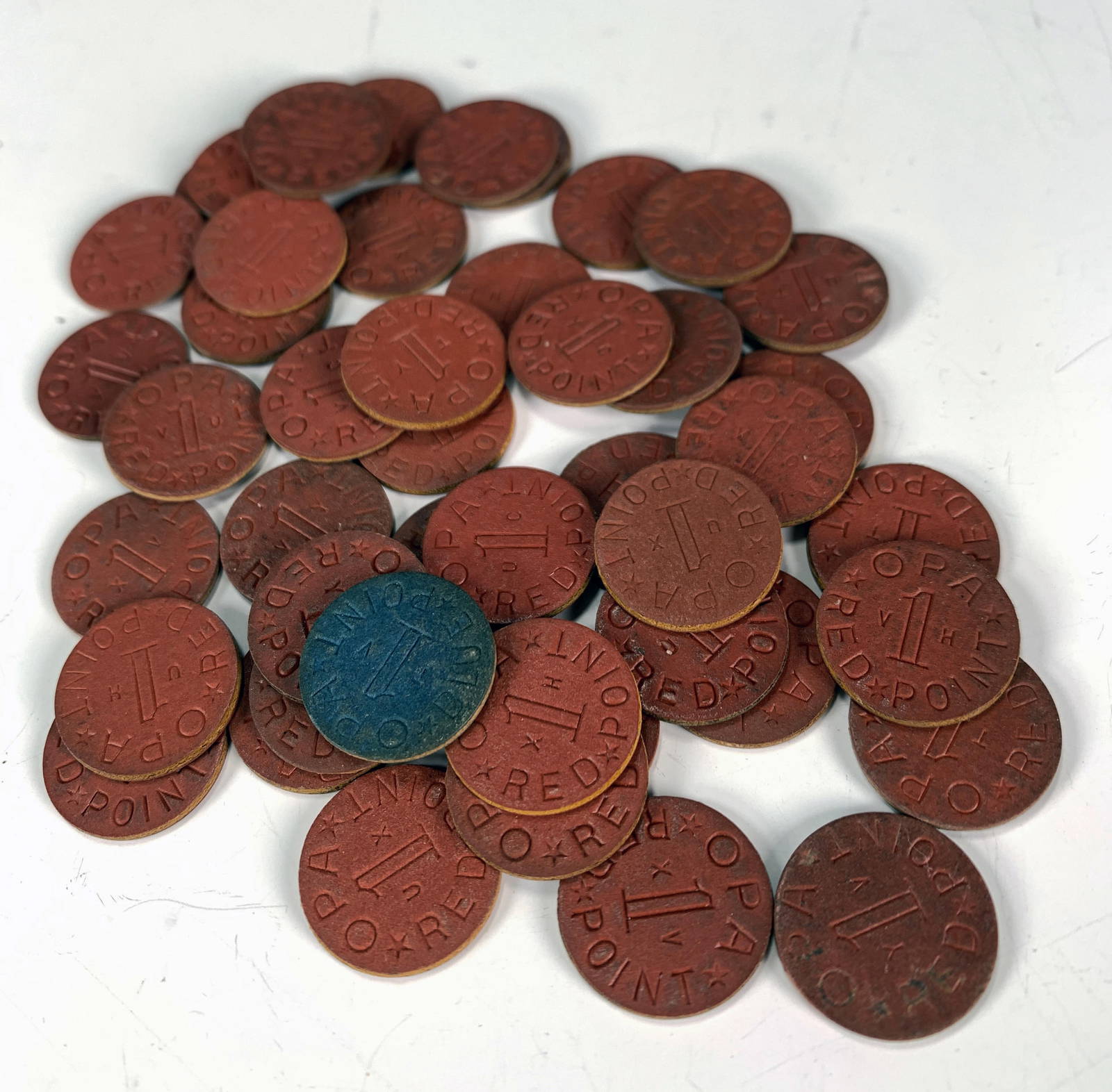 Opa Red & Blue Point Ration Tokens Auction