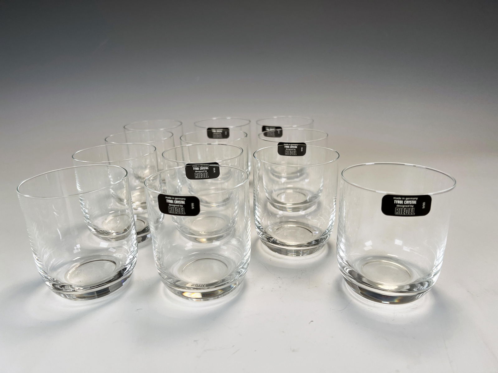12 Riedel Crystal Old Fashioned Rocks Glasses