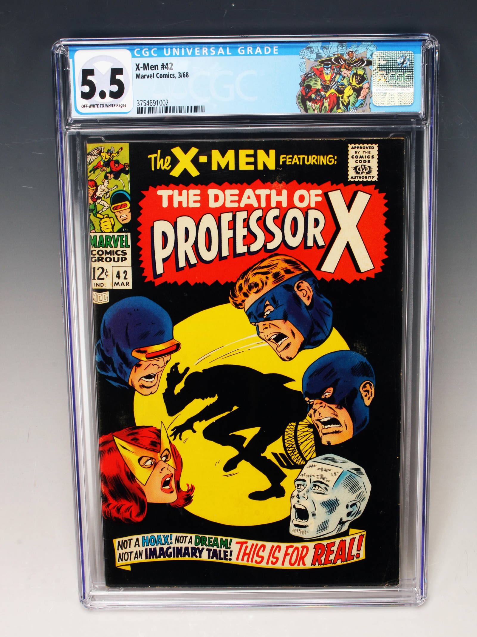 X-men #42 Cgc 5.5 Marvel Comics 1968 Auction