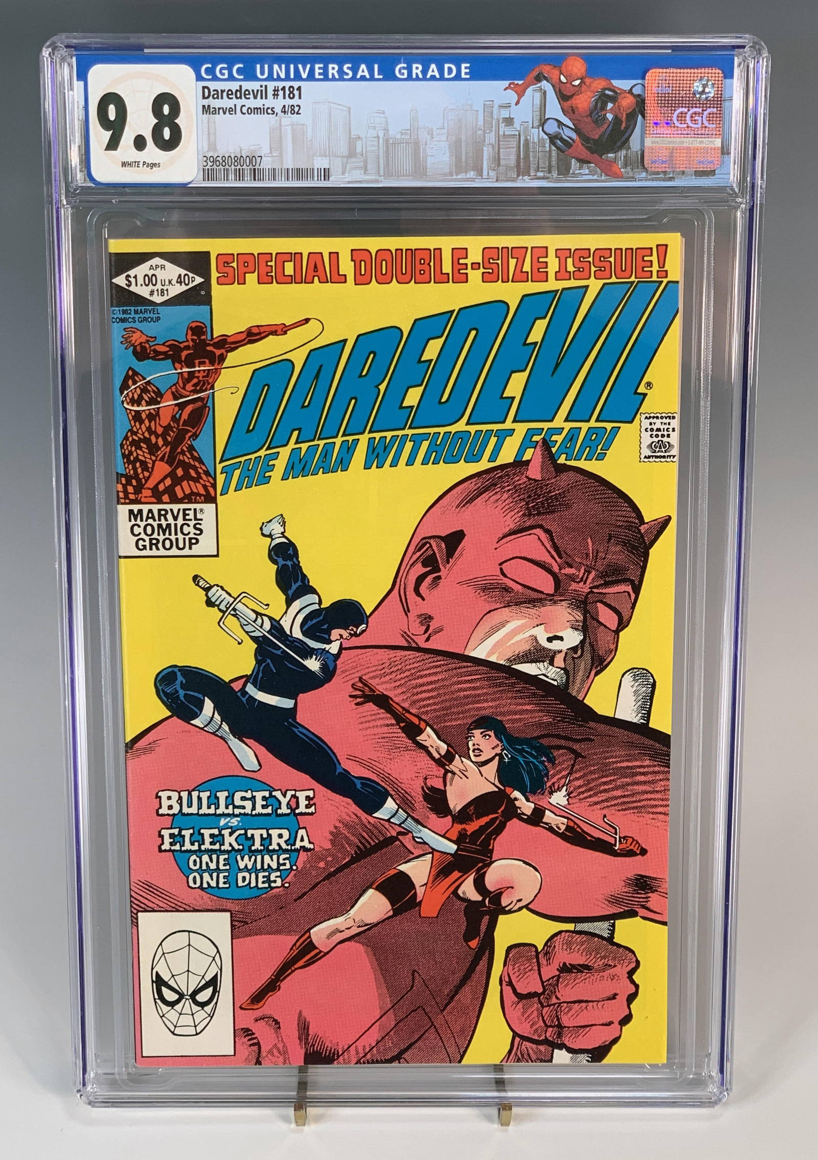 Daredevil #181 Cgc 9.8 Marvel 1982 Auction