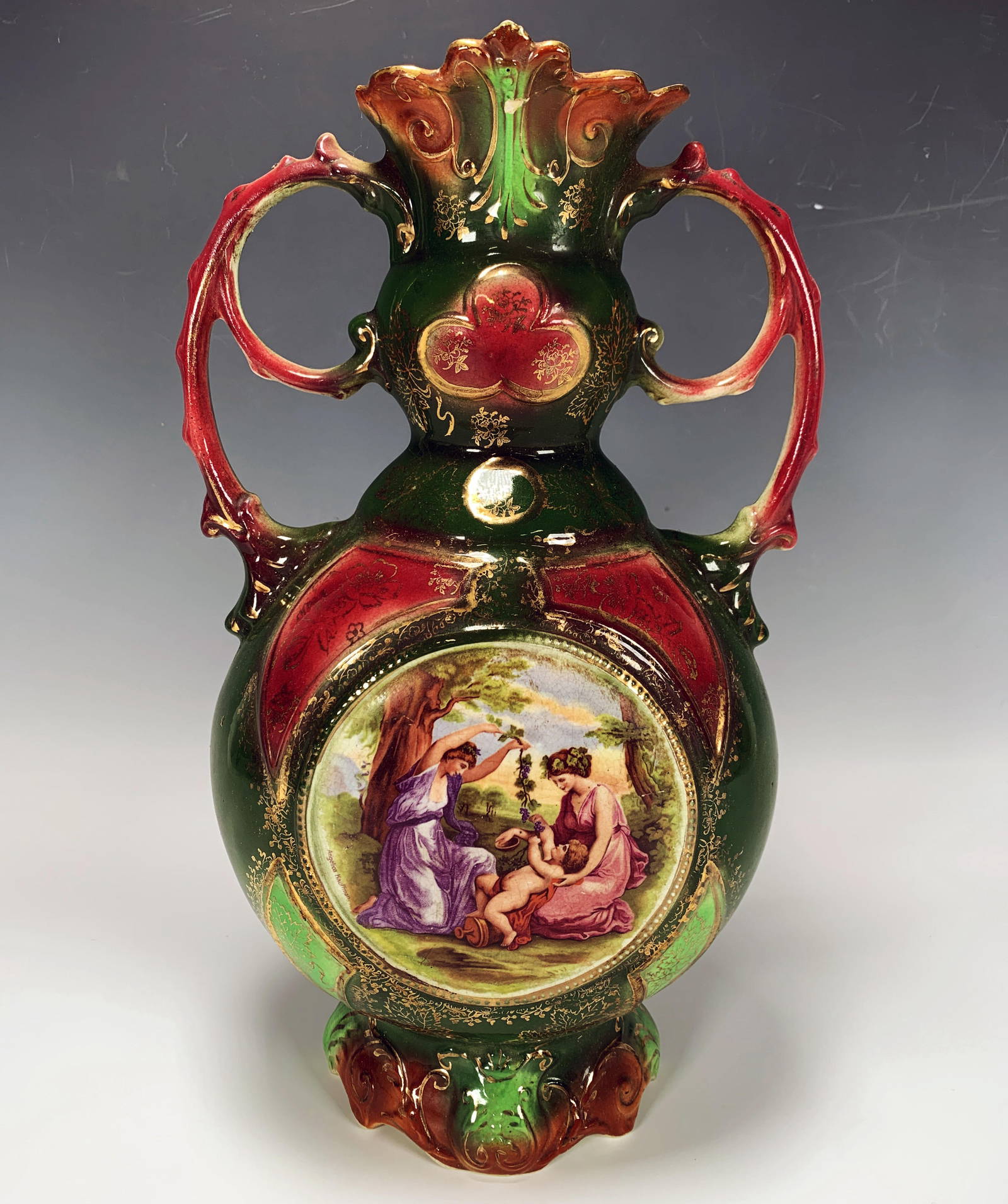 English Strasburg Ware Vase Auction
