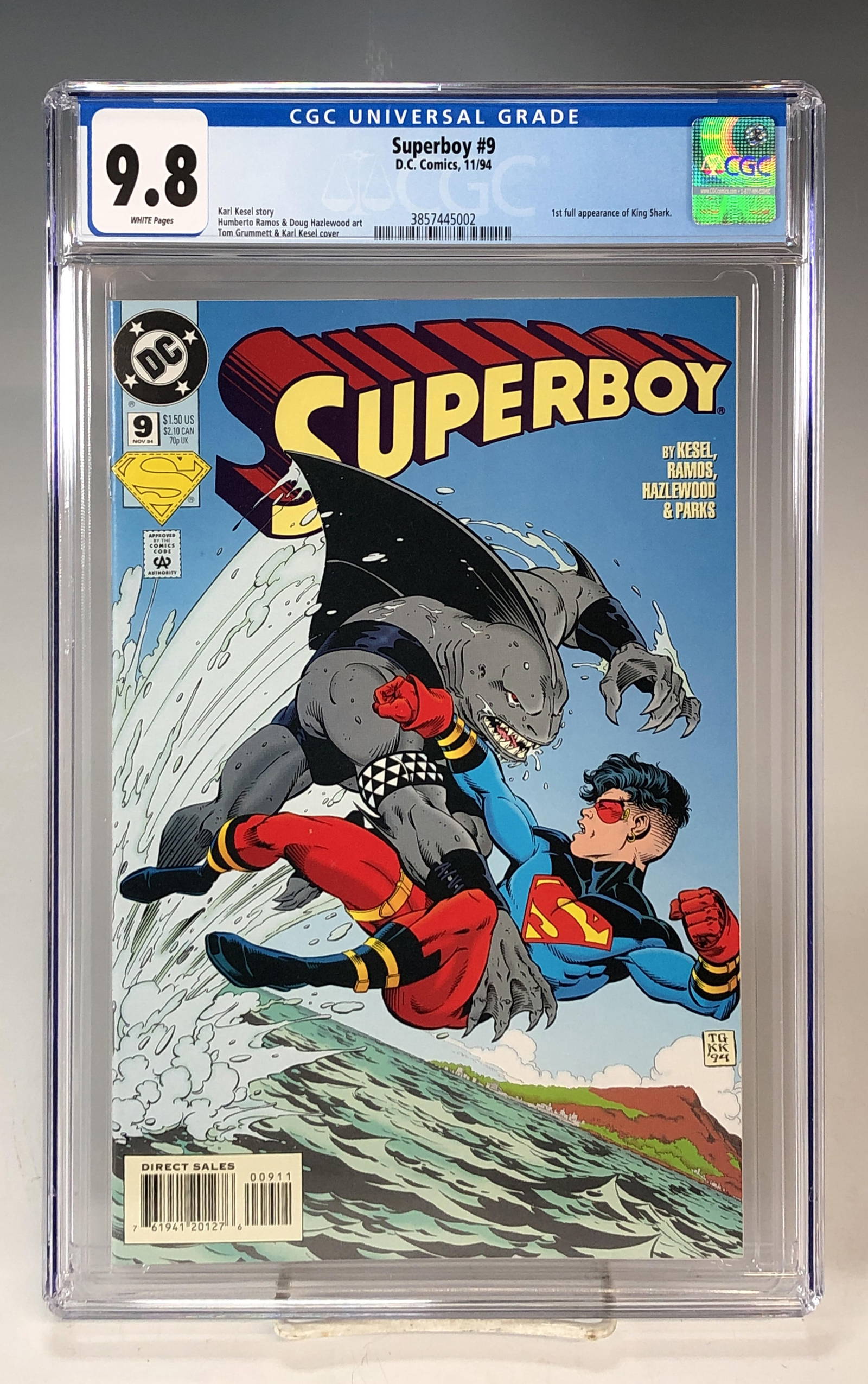 Superboy #9 Cgc 9.8 Debut Of King Shark Auction