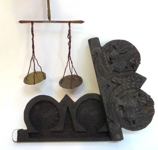 Chinese Scale With Carved Case