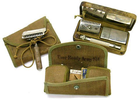 490: 3 DIFFERENT US MILITARY RAZOR KITS
