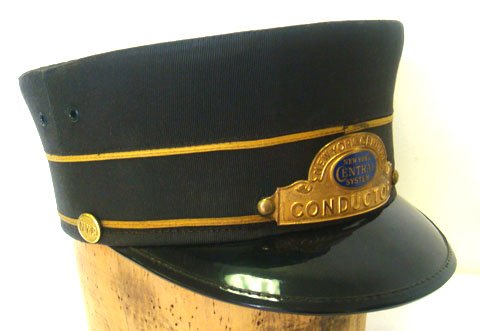 940: VINTAGE NEW YORK CENTRAL RAILROAD CONDUCTORS HAT