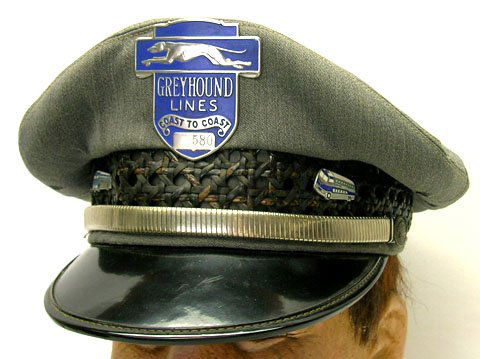 1005: C.1950's GREYHOUND COAST TO COAST BUS DRIVER CAP