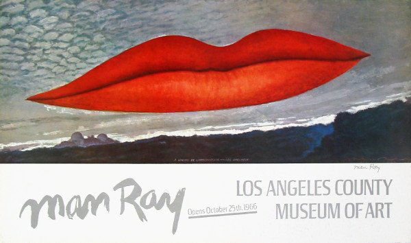 101047B: Signed 1966 Man Ray Lips Poster