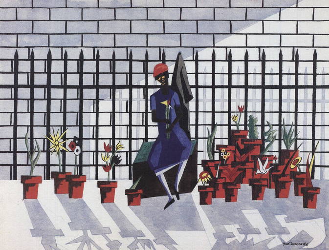 Jacob Lawrence - Blind Flower Vendor - 1991 Offset Lithograph - SIGNED ...