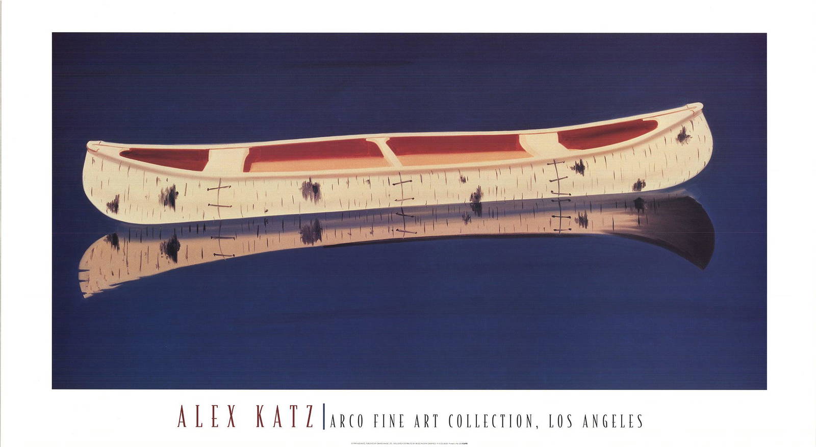 Alex Katz - Canoe - 1999 Offset Lithograph 27" X 49" Auction