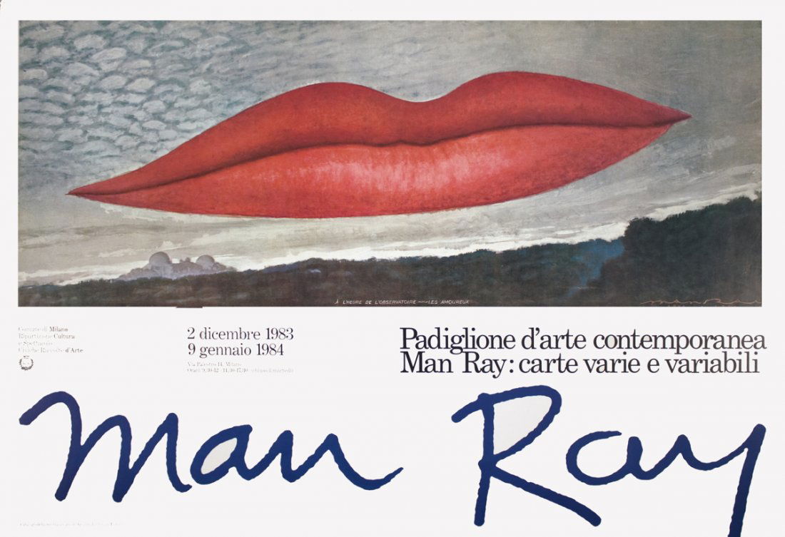 1295: Man Ray Lips Poster - Jan 24, 2013 | Rare Posters in NY