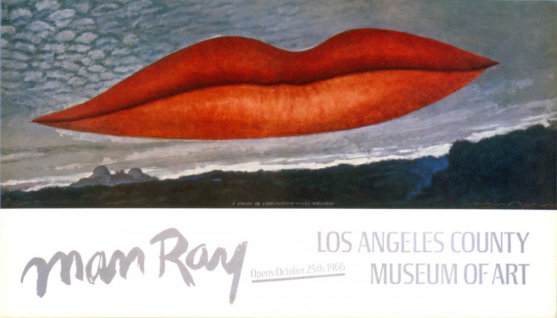 1966 Man Ray Lips Poster